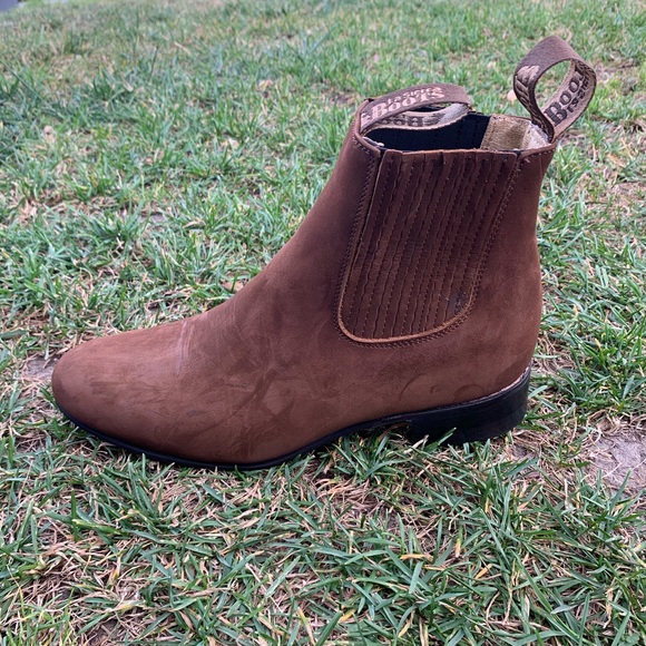 La sierra | Shoes | Mens Nubuck Leather Cowboy Western Charro Botin ...